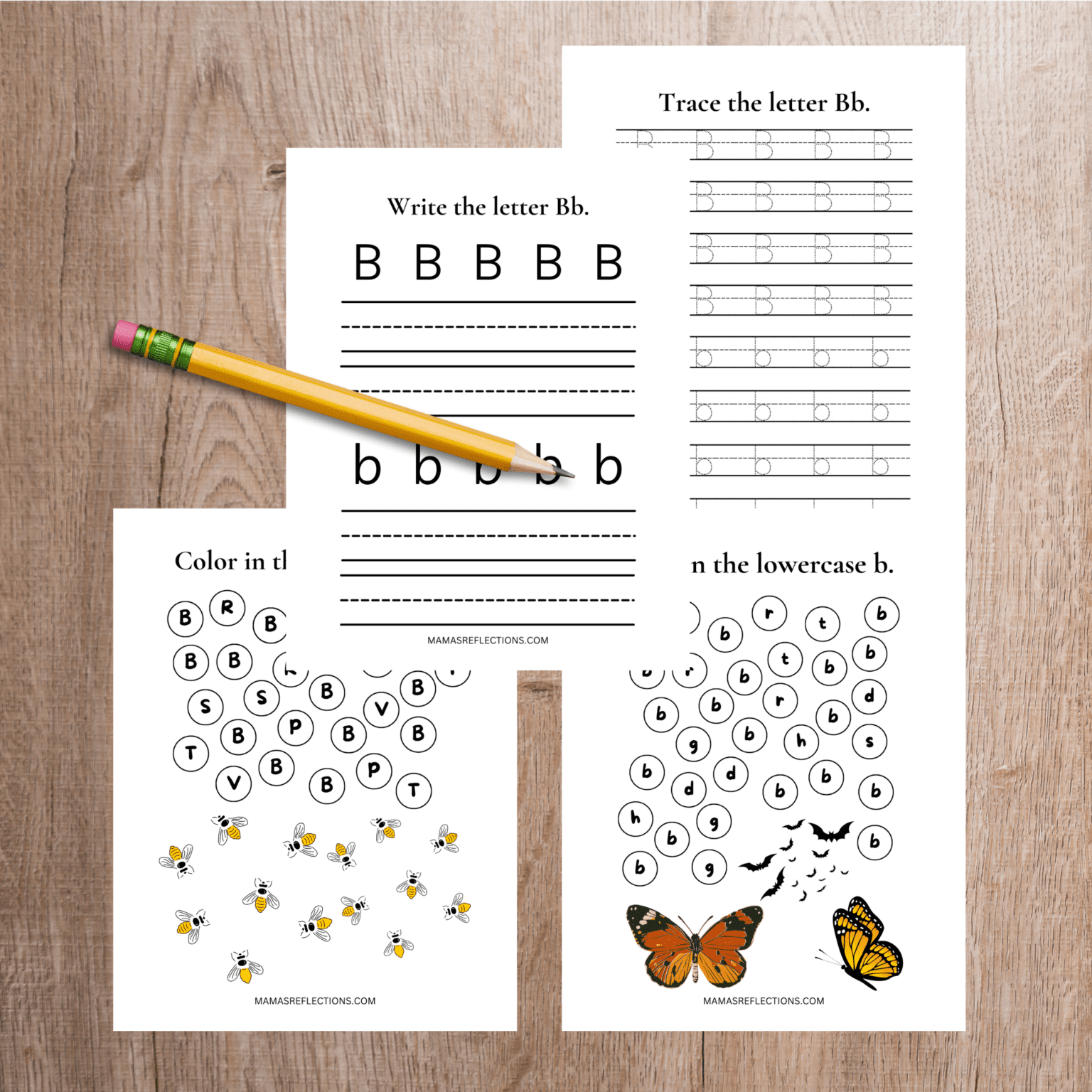 Letter B Tracing Worksheets Free Printable - Simple Recipes and ...