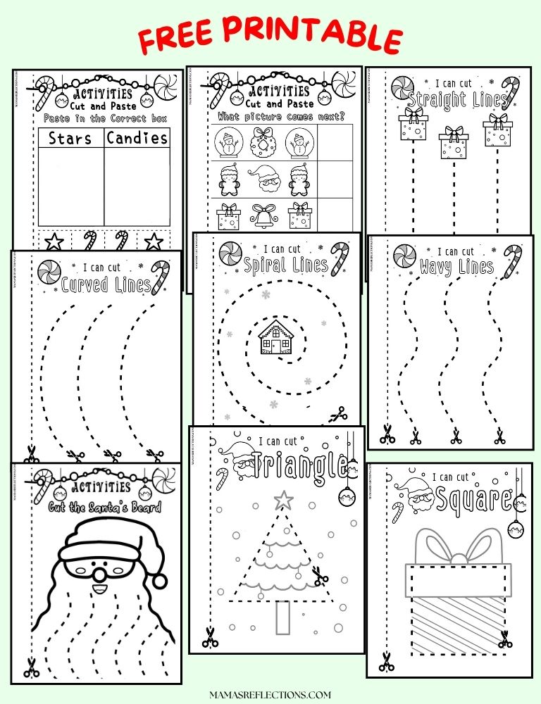 Printable Christmas Cut And Paste Activities
